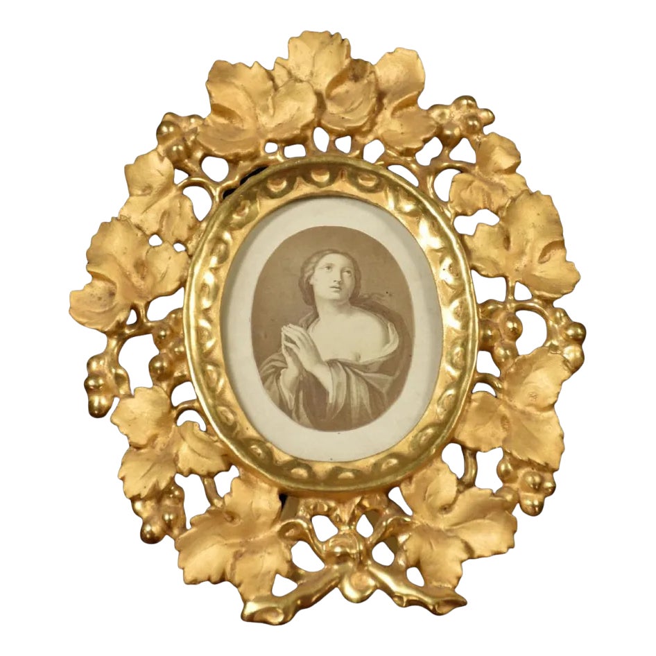 Miniature Renaissance Revival Italian Picture | Chairish