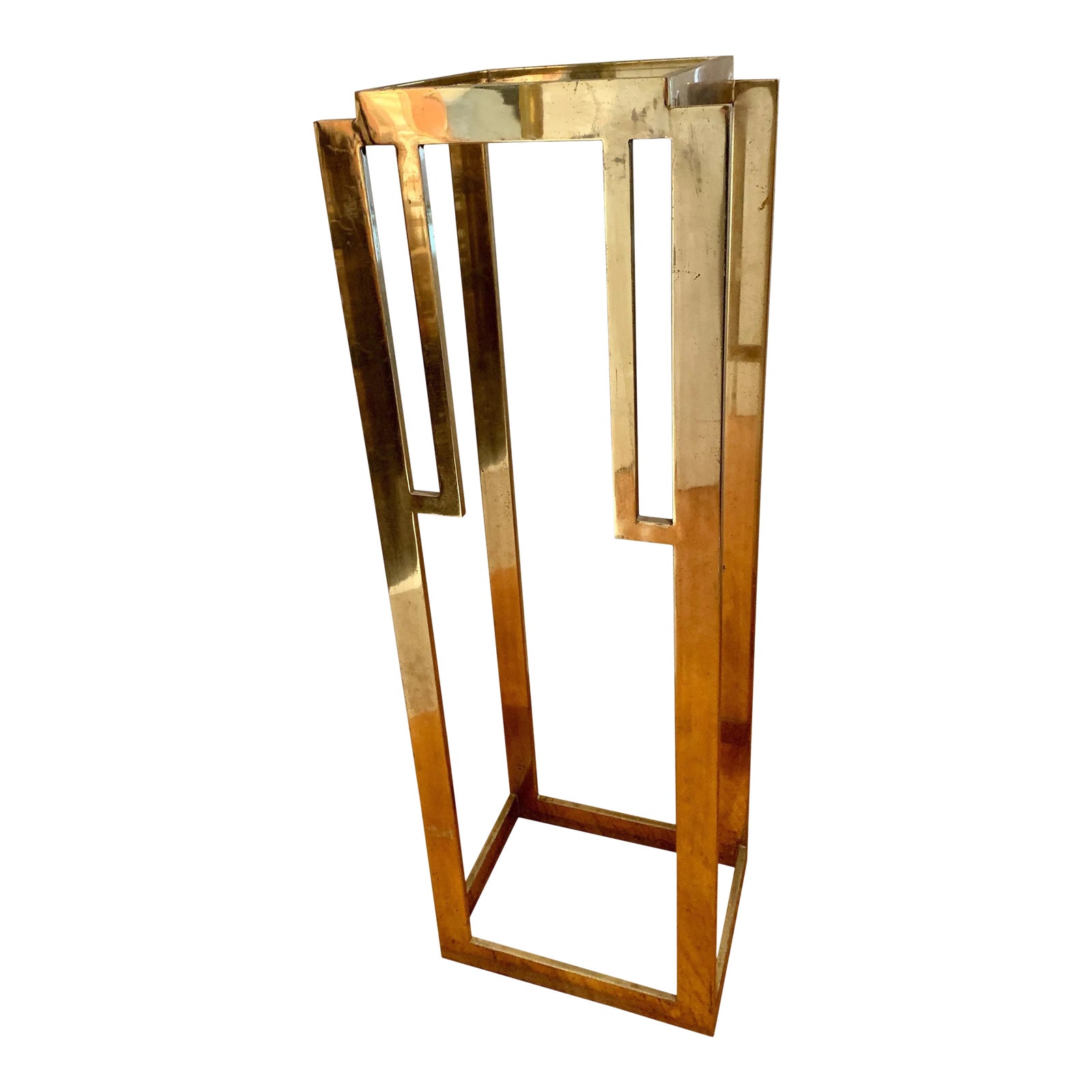 Deco Style Brass Pedestal Art Stand | Chairish