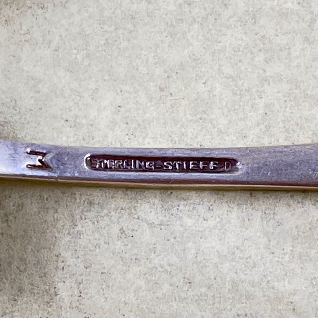 Stieff Rose Pattern Sterling Silver Teaspoons, Set of 5 | Chairish