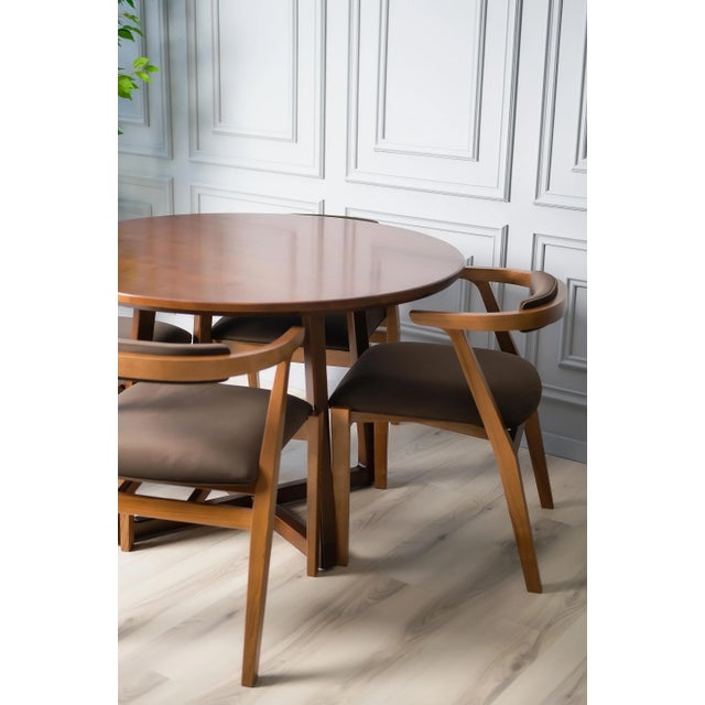 Ellis Dark Brown Dining Table | Chairish