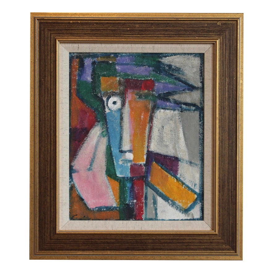 Hidden Portraits VII, 1980s, Acrylic on Canvas, Framed | Chairish