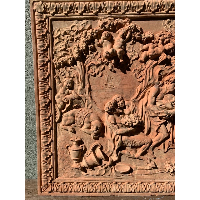 1920s Antique Italian Terracotta Bas Relief Sculpture Frieze Plaque ...