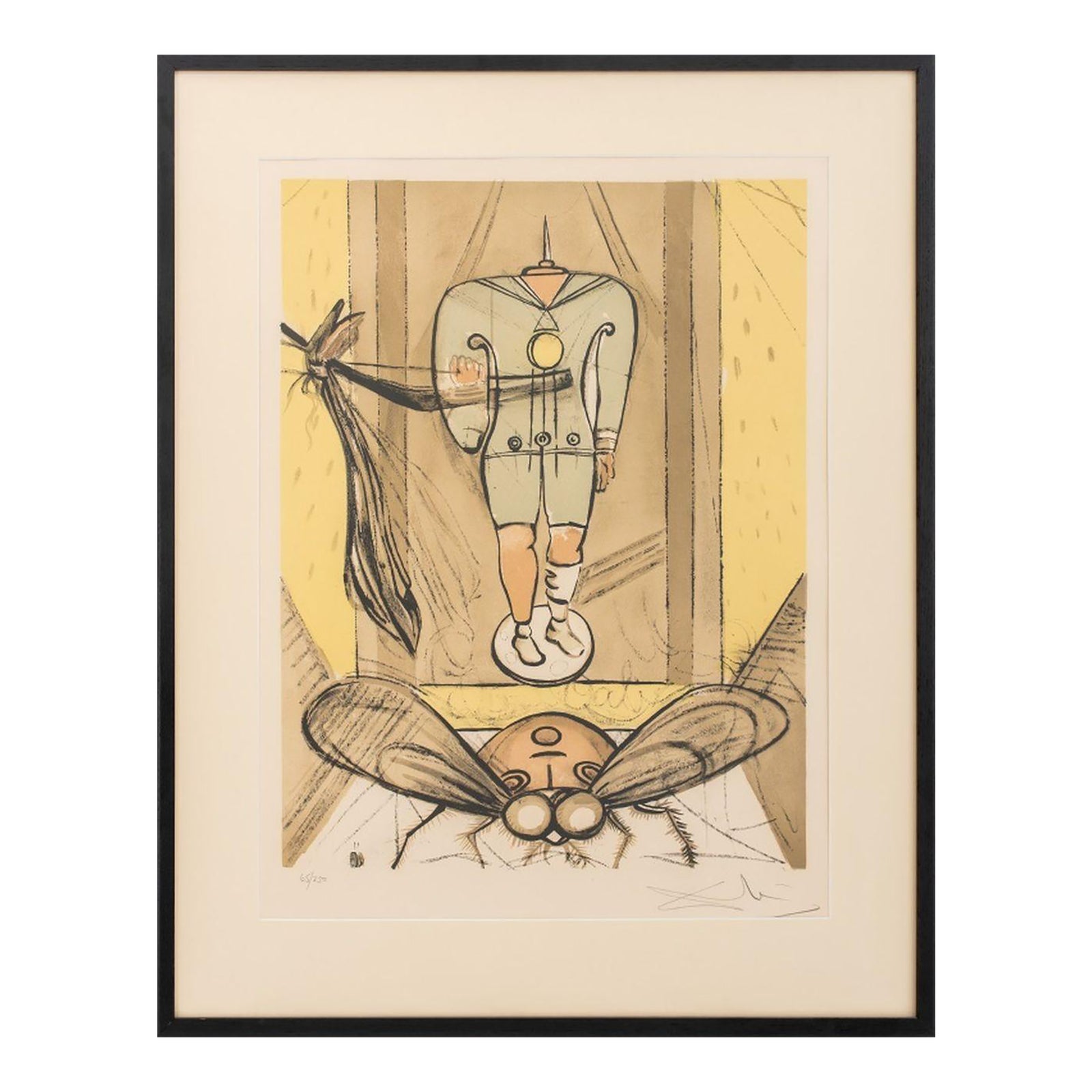 Salvador Dali Headless Man and Fly Lithograph | Chairish