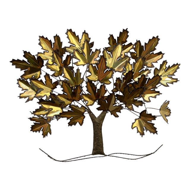 Vintage Brutalist Large Maple Tree Sculpture, in the Style of Curtis ...