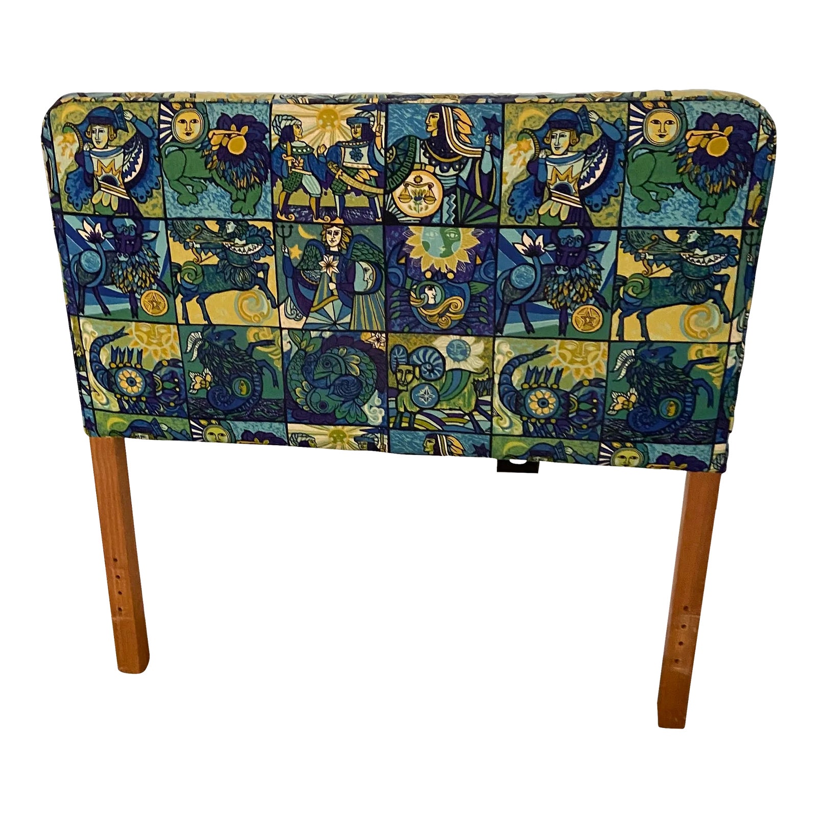 1970s Vintage Zodiac Signs Twin Bed Headboard | Chairish