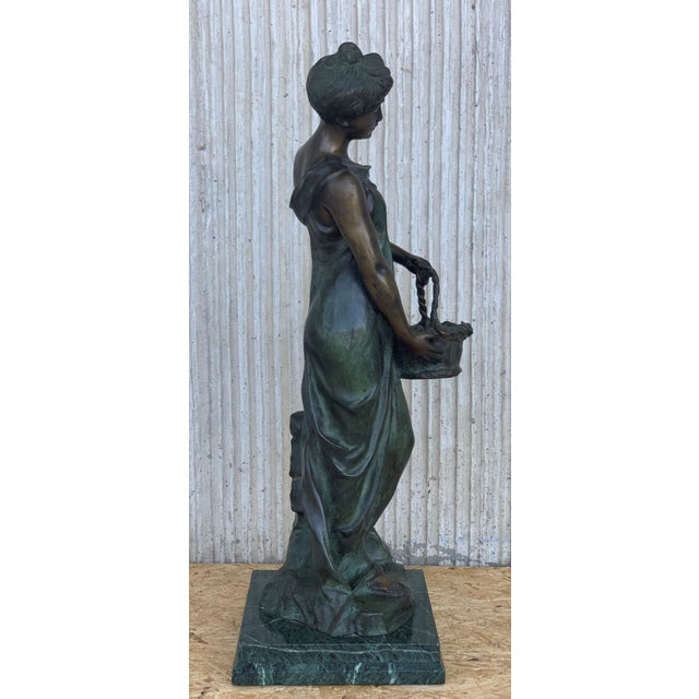 20th Century Cast Bronze Statue of a Nymph Signed by Ferdinando de Luca ...