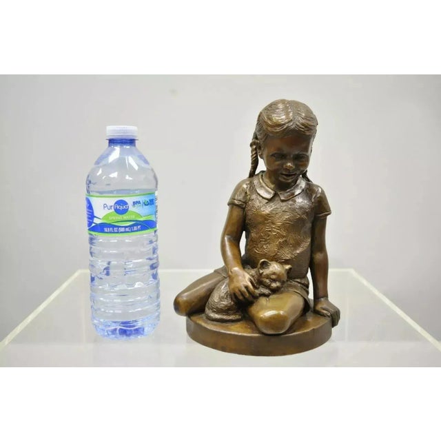 Vintage Bronze Charles Parks the Franklin Mint Statue Sculpture Girl ...