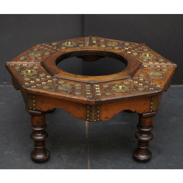 Spanish Brazier Warming Table of Brass-Bound Walnut | Chairish