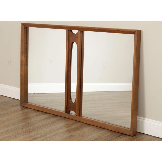 Mid 20th Century Tobago Mid-Century Modern Sculpted Walnut Frame Mirror ...