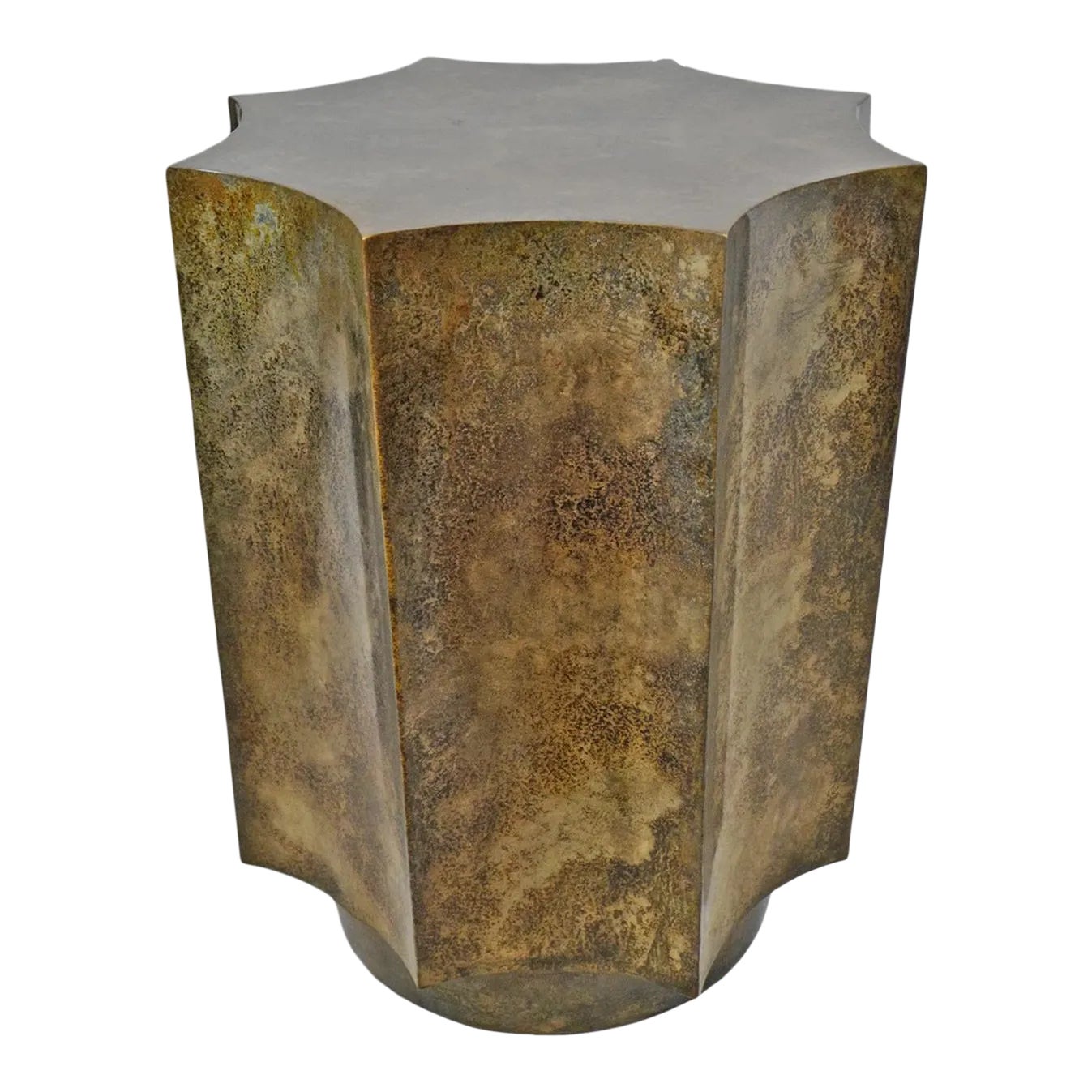Modern Bronze Star Side Table | Chairish