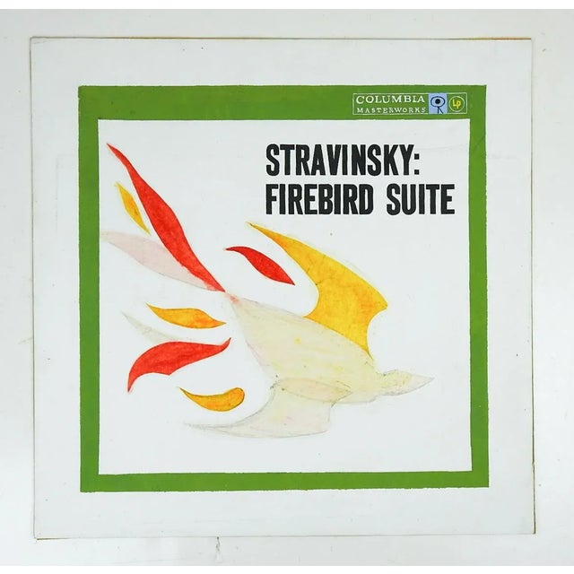 Late 20th Century Mixed Media Painting Stravinsky Firebird Swite Album ...
