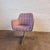 MCM Pink Plaid Upholstered Swivel Chair | Chairish