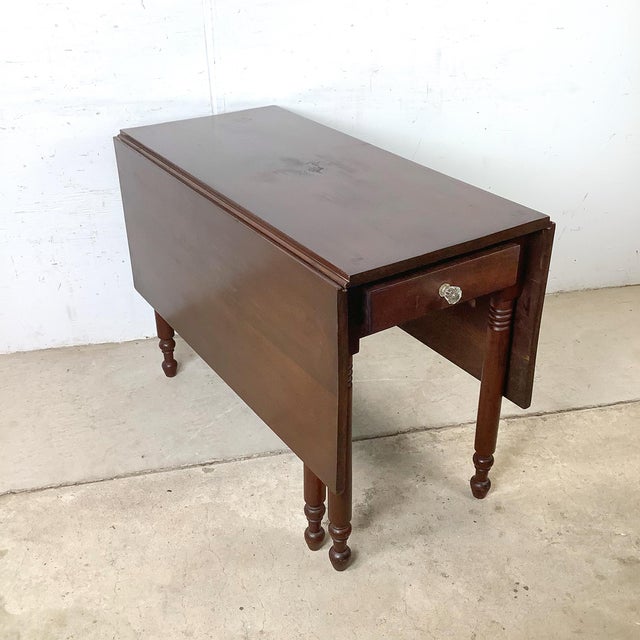 American Empire-Style Walnut Drop-Leaf Gate-Leg Table With Single ...