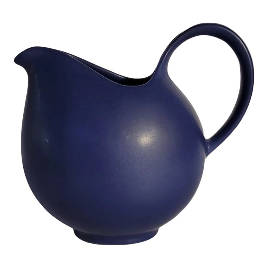 1950s Eva Zeisel Blue Earthenware Pitcher | Chairish
