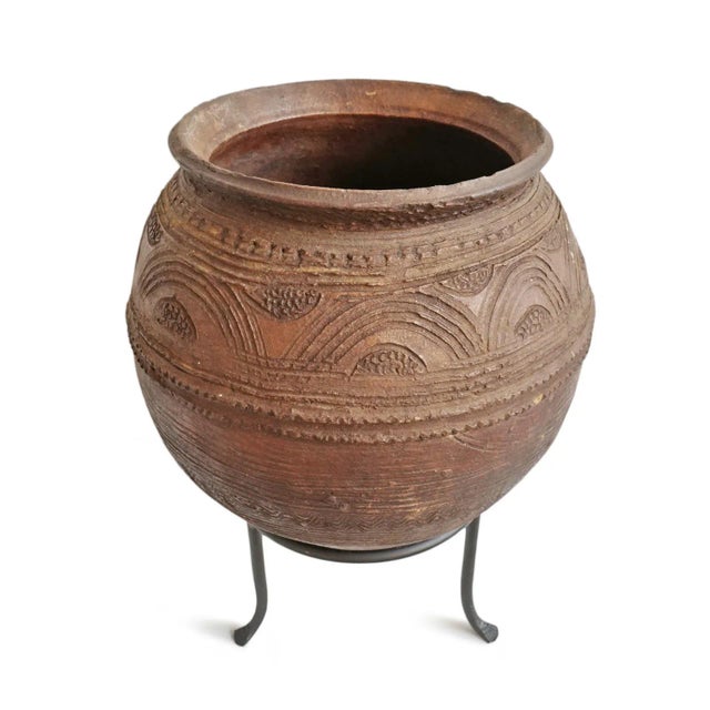 Vintage Bida Water Vessel on Stand | Chairish