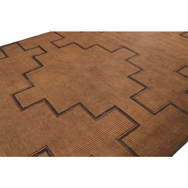 Vintage Tuareg Mat Moroccan Rug With Brown Geometric Pattern, From Rug ...