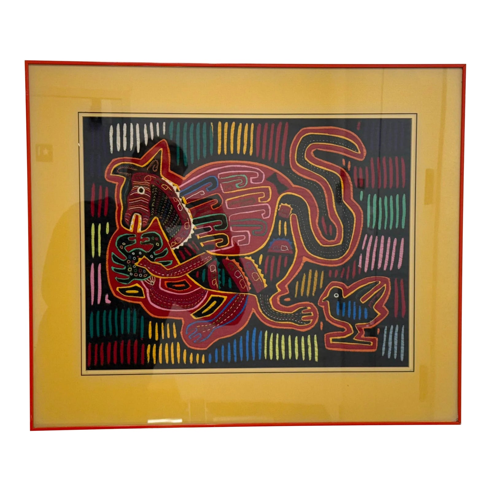 Kuna Mola Indian Textile Artwork, Framed and Matted at Atherton Gallery ...
