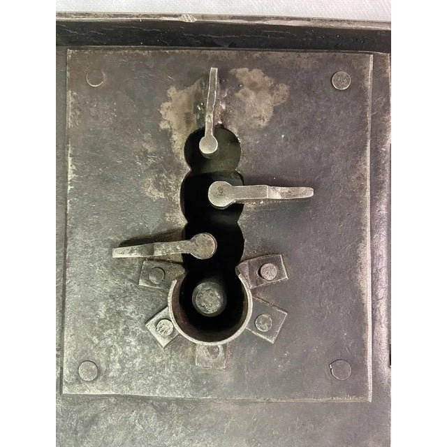 19th Century Bank Lock with Double Cast Iron key | Chairish