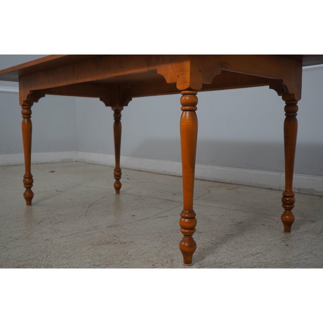 Tiger Maple Bench Made Dining Room Table | Chairish