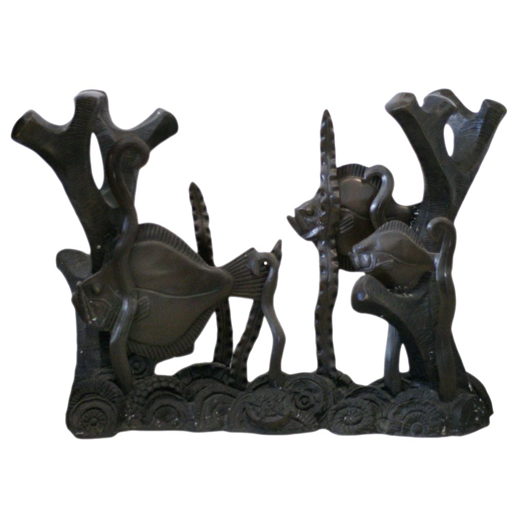 Phyllis Morris Aquatic Bronze Console Table Base | Chairish