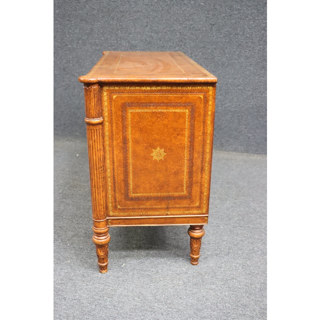 Maitland-Smith Tooled Leather Commode | Chairish