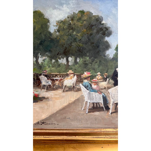 Anton Karssen “The Luncheon” Oil Painting in Gold Frame Dutch Artist ...