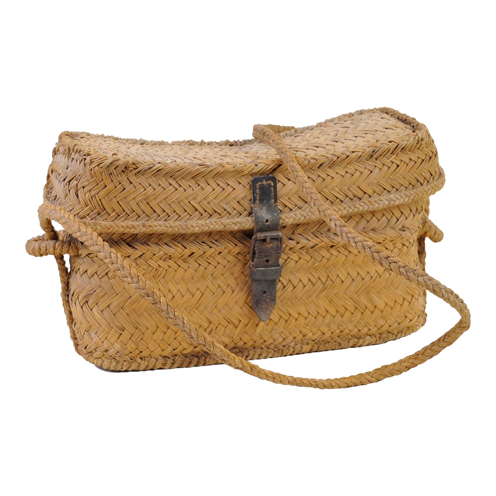 Vintage Spanish Basket / Purse | Chairish