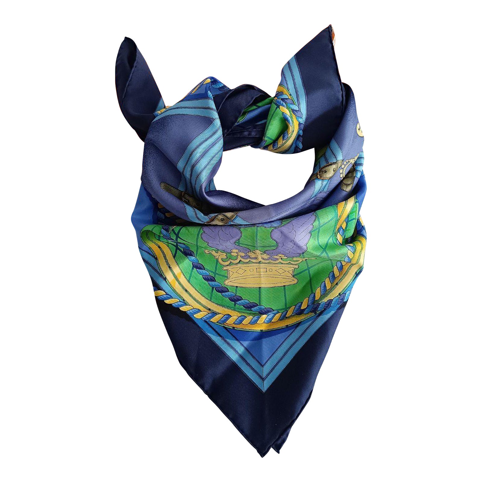 Hermès Hermès Grande Tenue Silk Scarf 89X89 | Chairish
