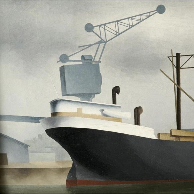 1920 Cargo dans la Port du Havre Painting | Chairish