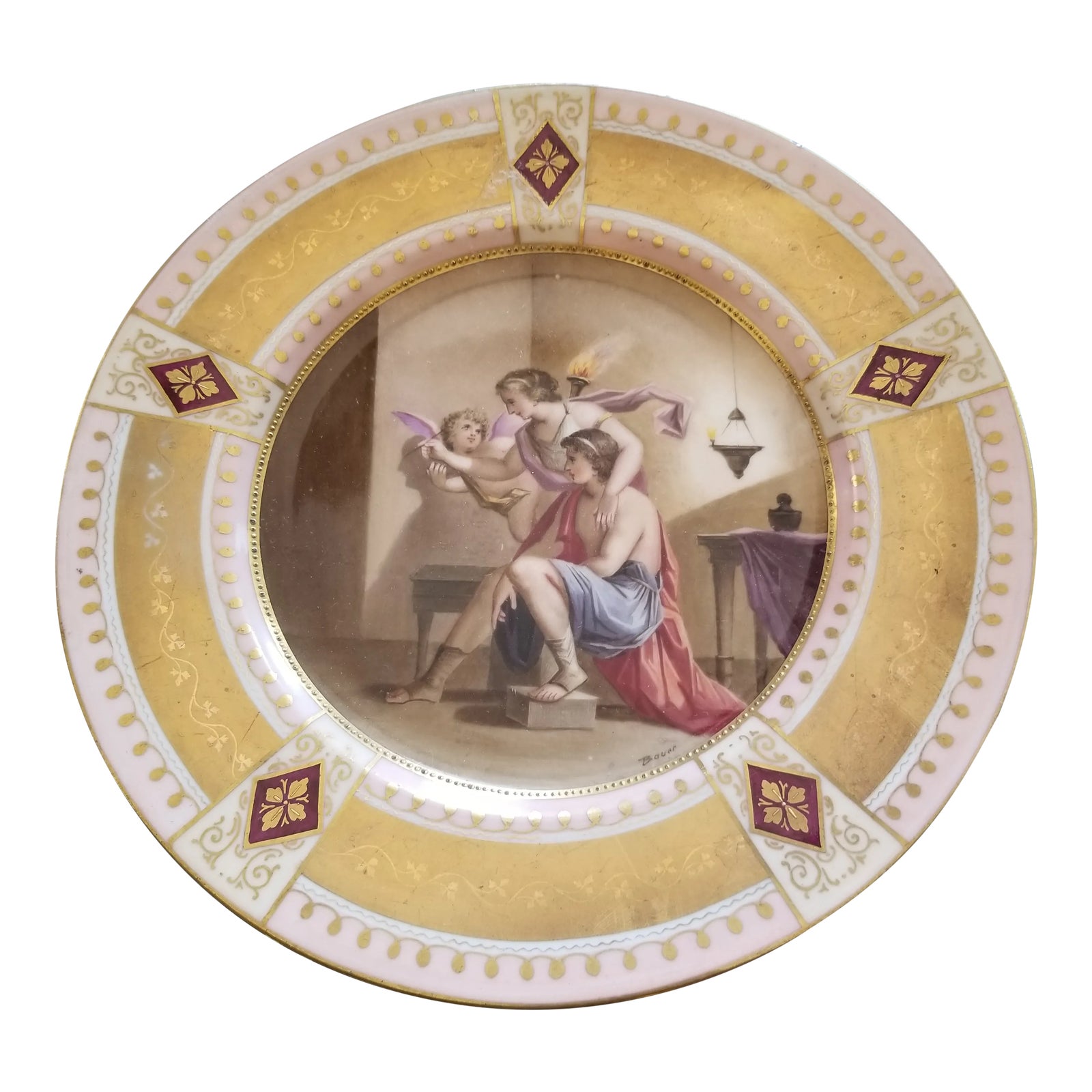 Late 19th Century Royal Vienna Porcelain Plate | Chairish