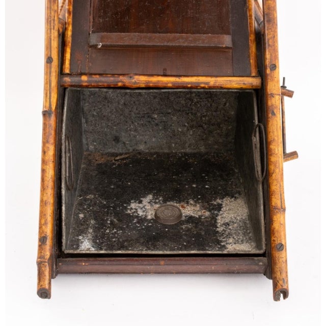 Aesthetic Movement Bamboo and Faux Lacquer Coal Scuttle | Chairish