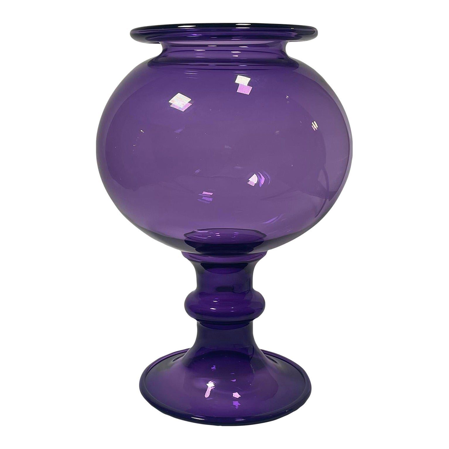 KRB Hand-Blown Leech Bowl in Amethyst | Chairish