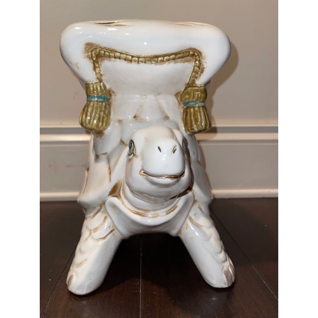 1970s Italian Pottery Turtle Garden Stool | Chairish