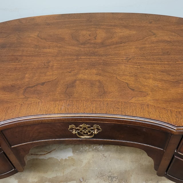 Henredon Mahogany Kidney Shaped Writing Desk | Chairish