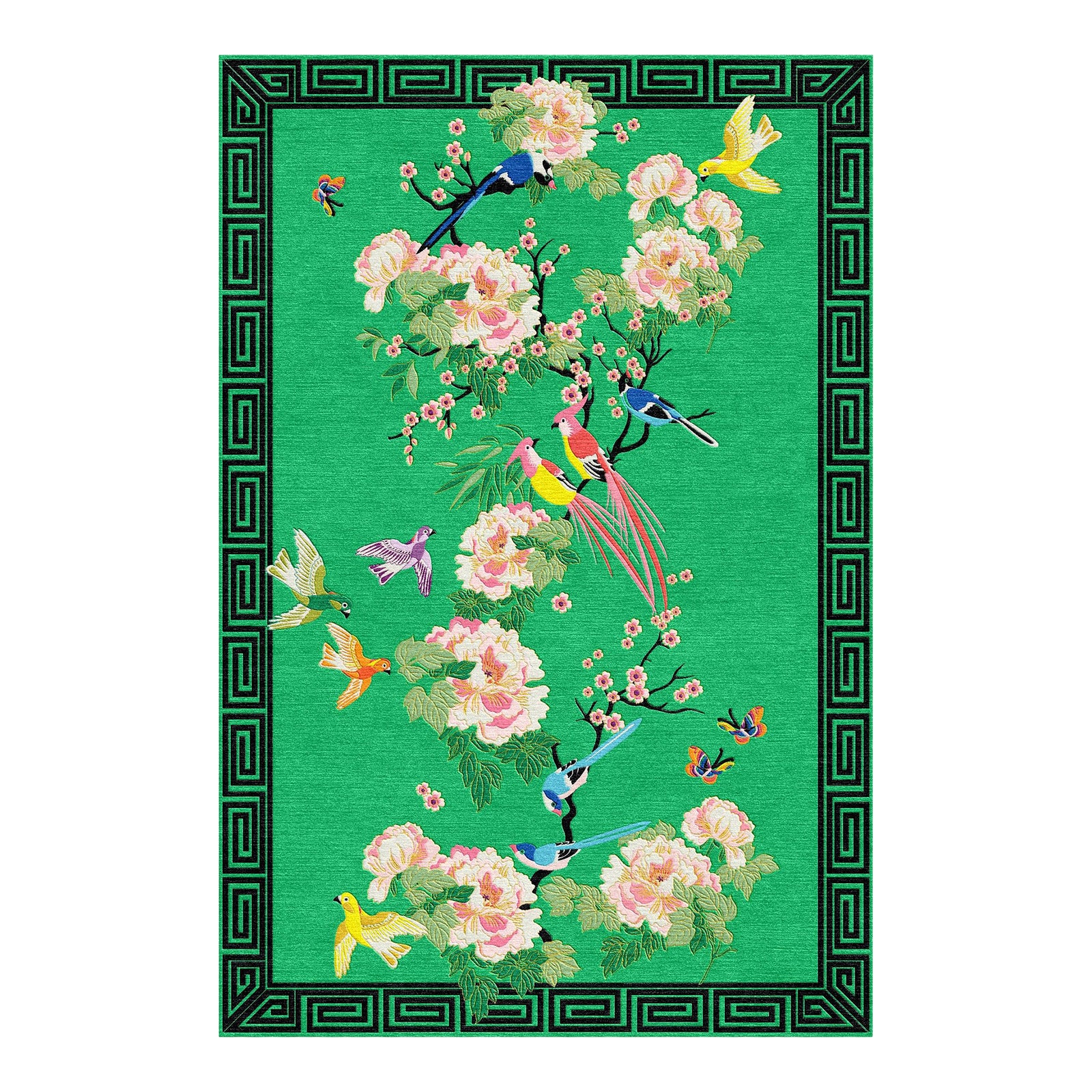 Wendy Morrison Nurture Green Hand Tufted Rug, 5' x 8' | Chairish