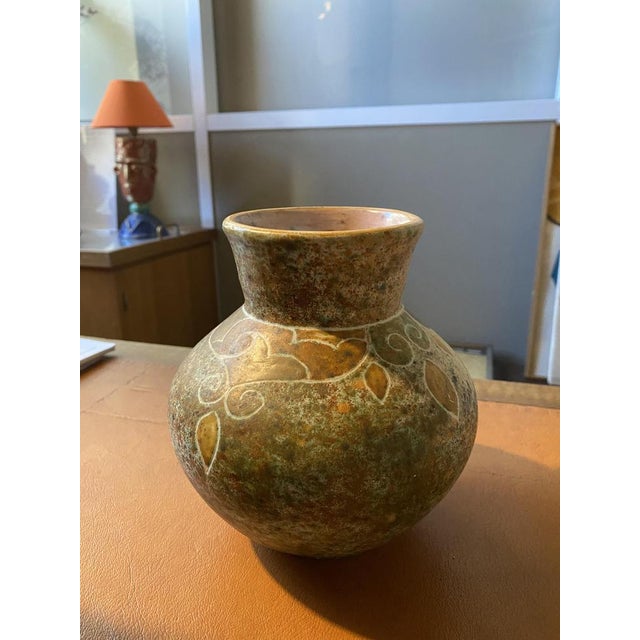 Ceramic Ball Vase by Bernard Buffat | Chairish