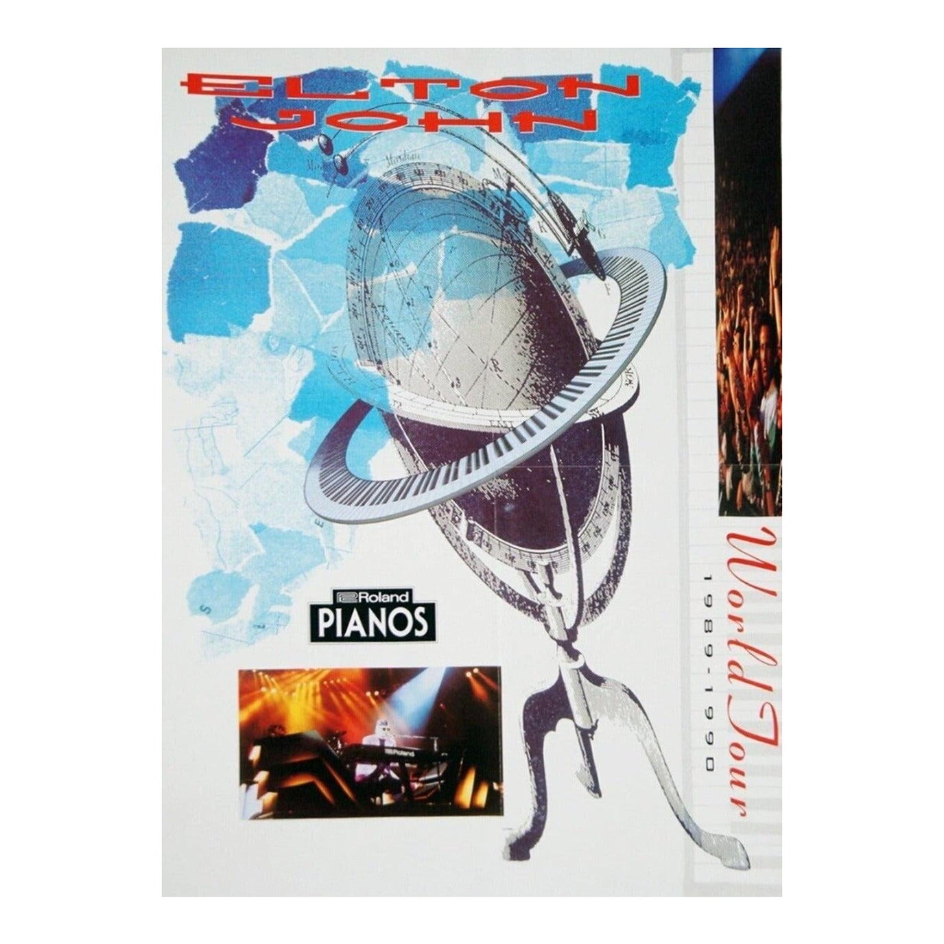 Elton John - World Tour 1989-1990 Poster | Chairish