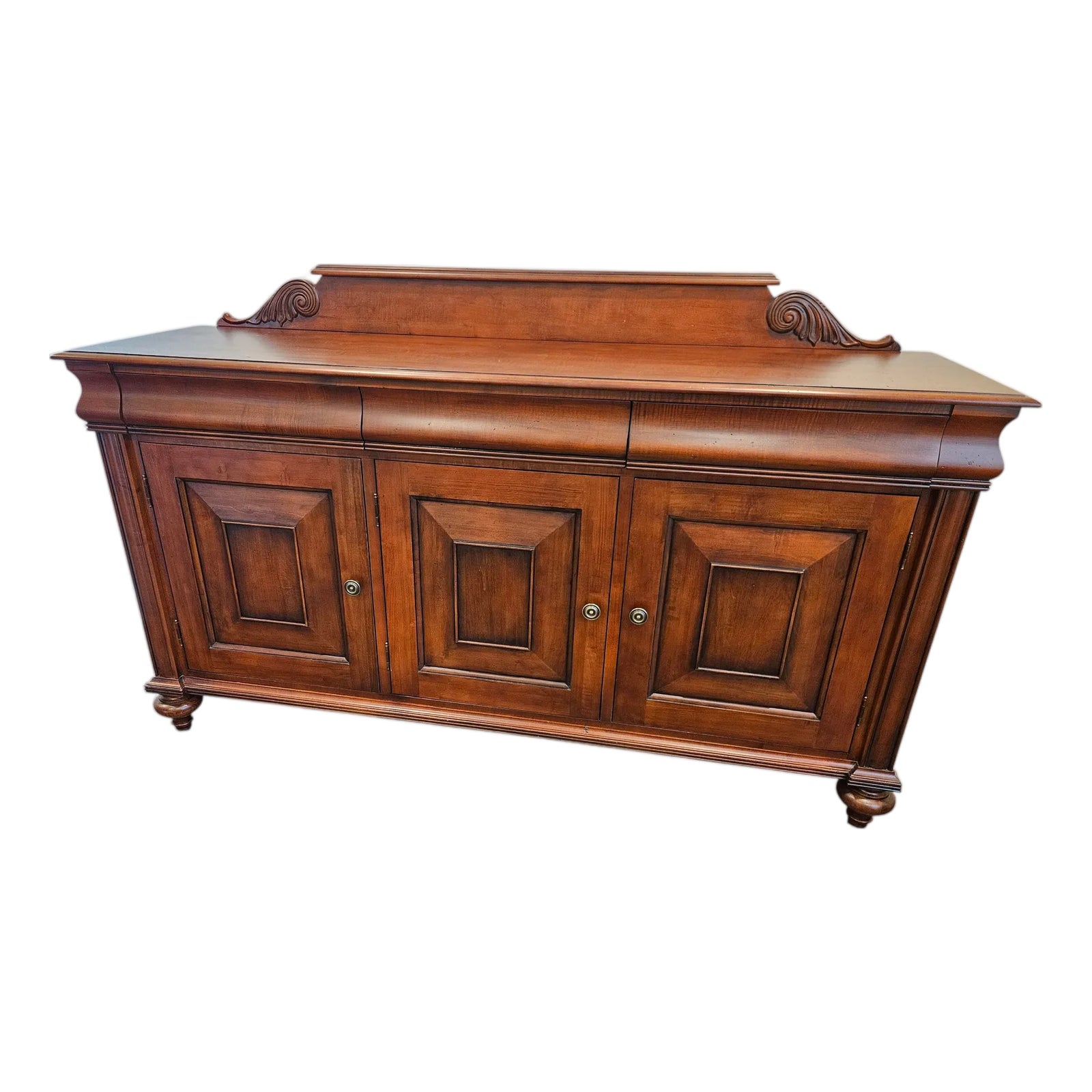 1990s Ethan Allen Saxton Empire Style Buffet Sideboard Credenza | Chairish