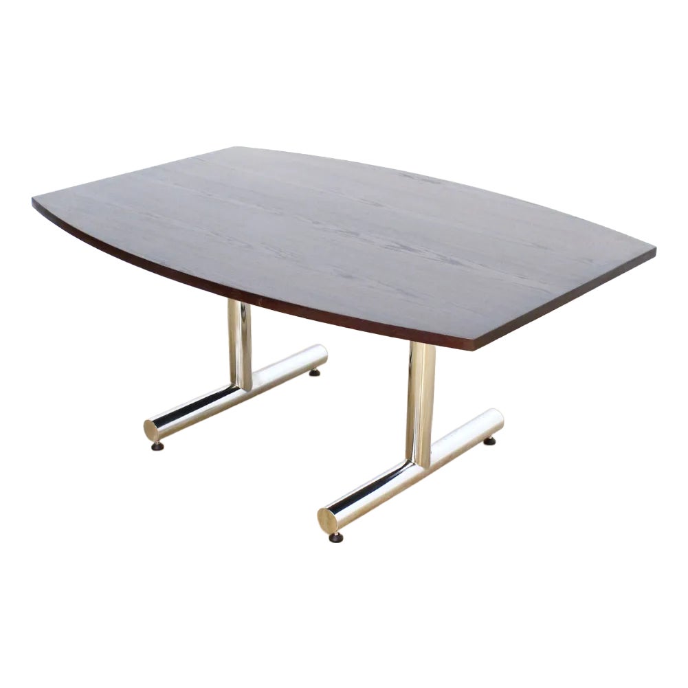 Vintage British Chrome Desk Table by Tim Bates for Pieff Furniture ...