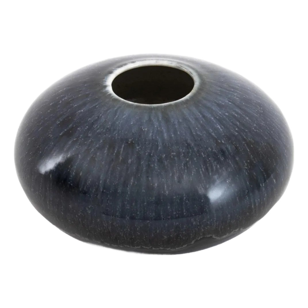 Brother Thomas Bezanson Blue Porcelain Ovoid Jar | Chairish