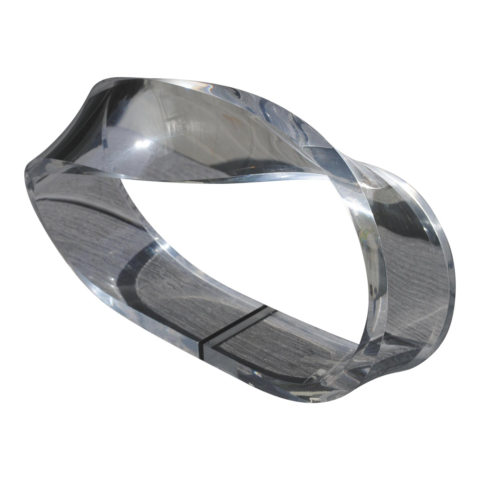 Late 20th Century Arcylic/Lucite Infinity Loop Modius Sculpture | Chairish