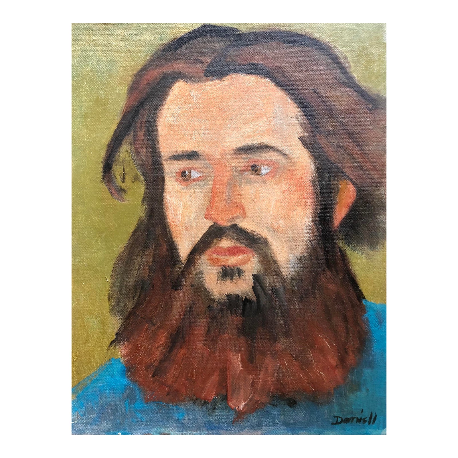 1950s George Daniell Oil Portrait of a Man | Chairish