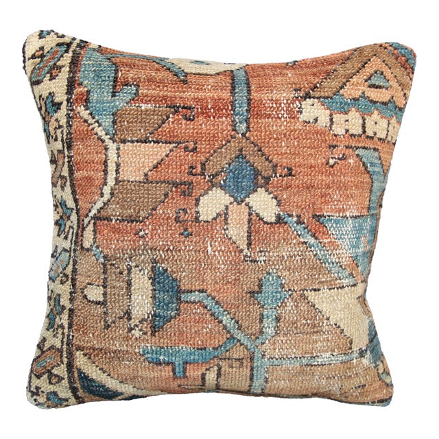 Handmade Antique Rug Pillow Cover | Chairish