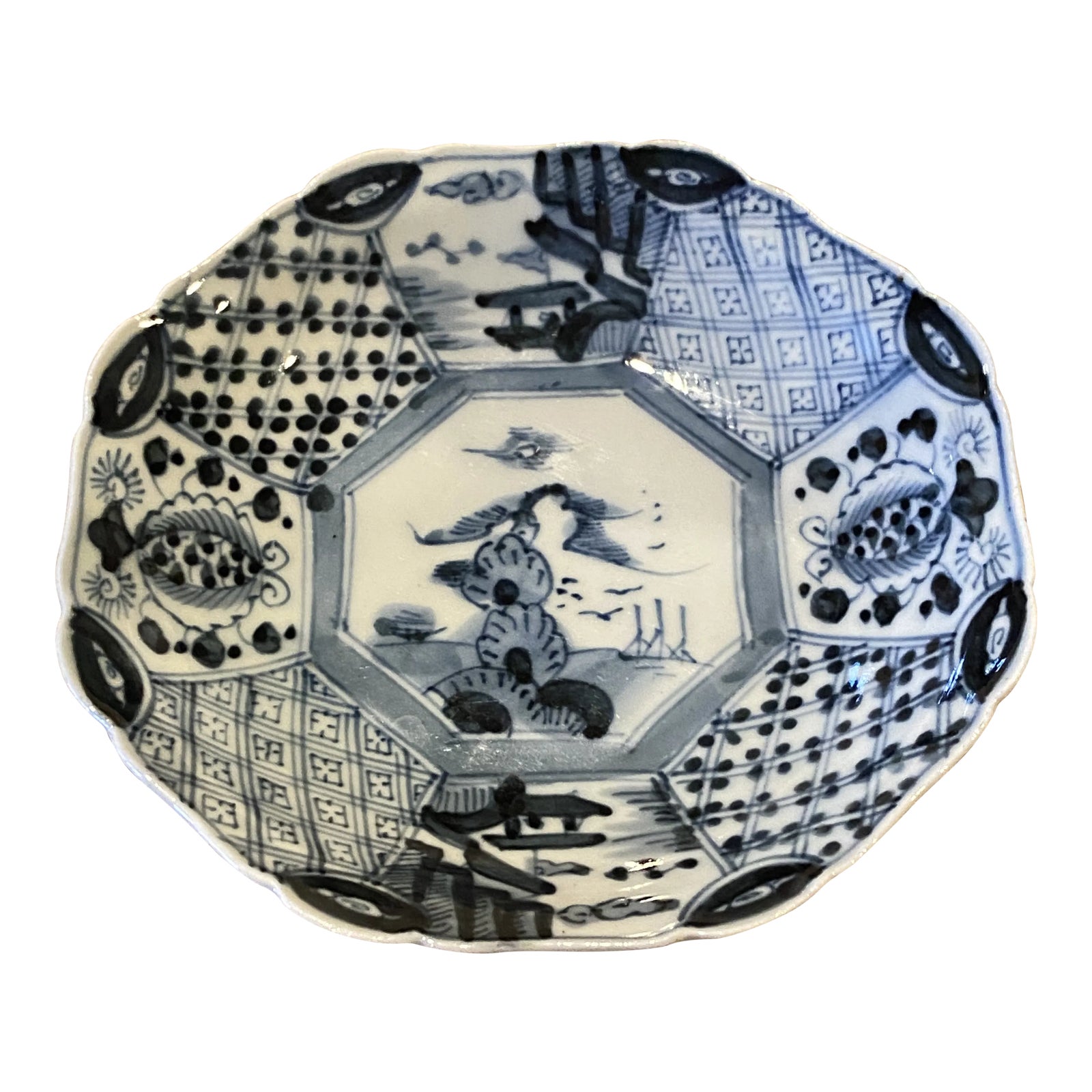 1950s Vintage Hand Painted Asian Decorative Plate | Chairish