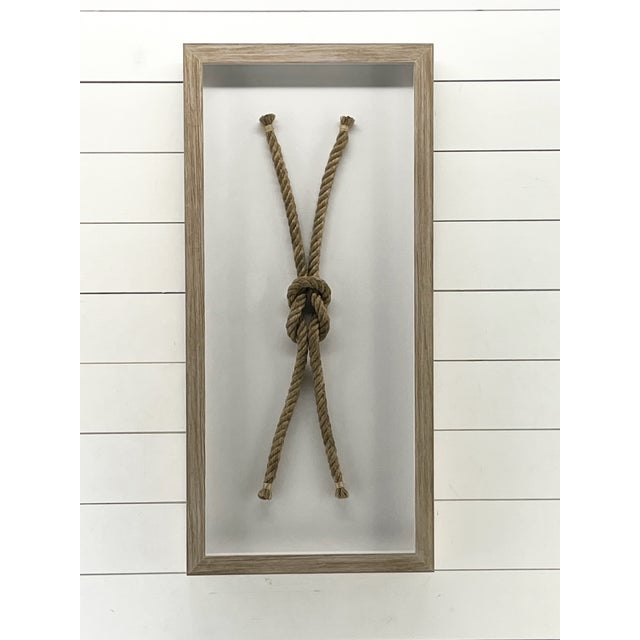 Sailors "Sheet" Knot Framed - Driftwood Frame Coastal Wall Decor | Chairish