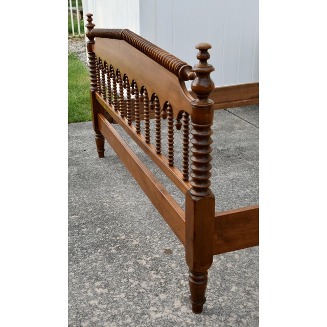 Vintage Unique Full Size Americana Style Maple Bed | Chairish