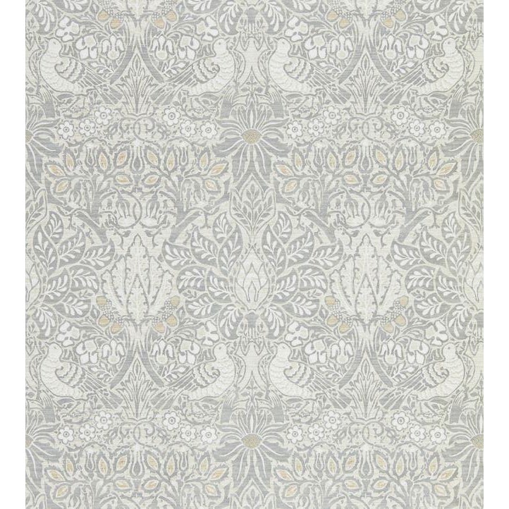 Pure Dove & Rose Wallpaper - Silver - Sample | Chairish