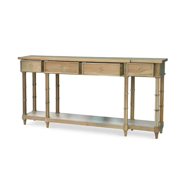 Large Regency Style Console Table in Fruitwood Finish | Chairish