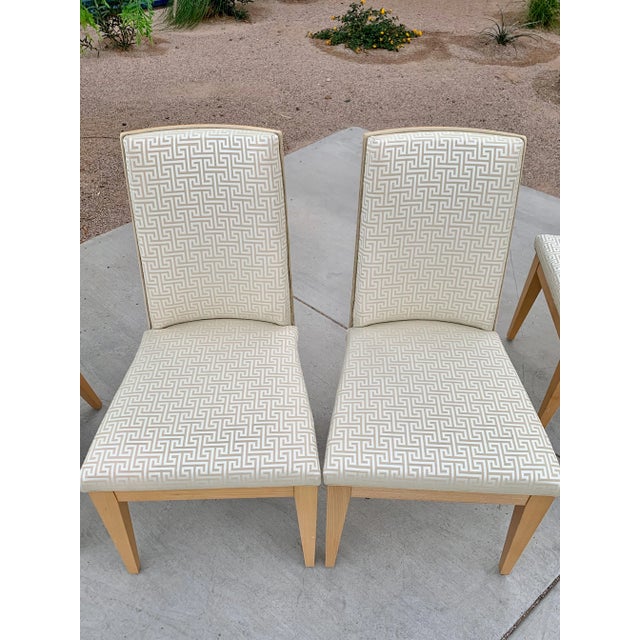 Italian Dining Chairs With Greek Key Pattern Upholstery - Set of 6 ...