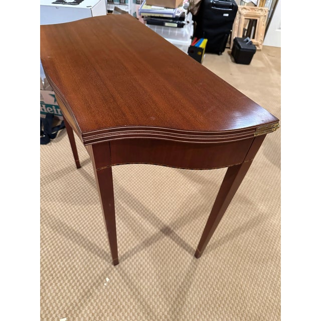 1990s Federal Style Gateleg Console Flip-Top Table | Chairish
